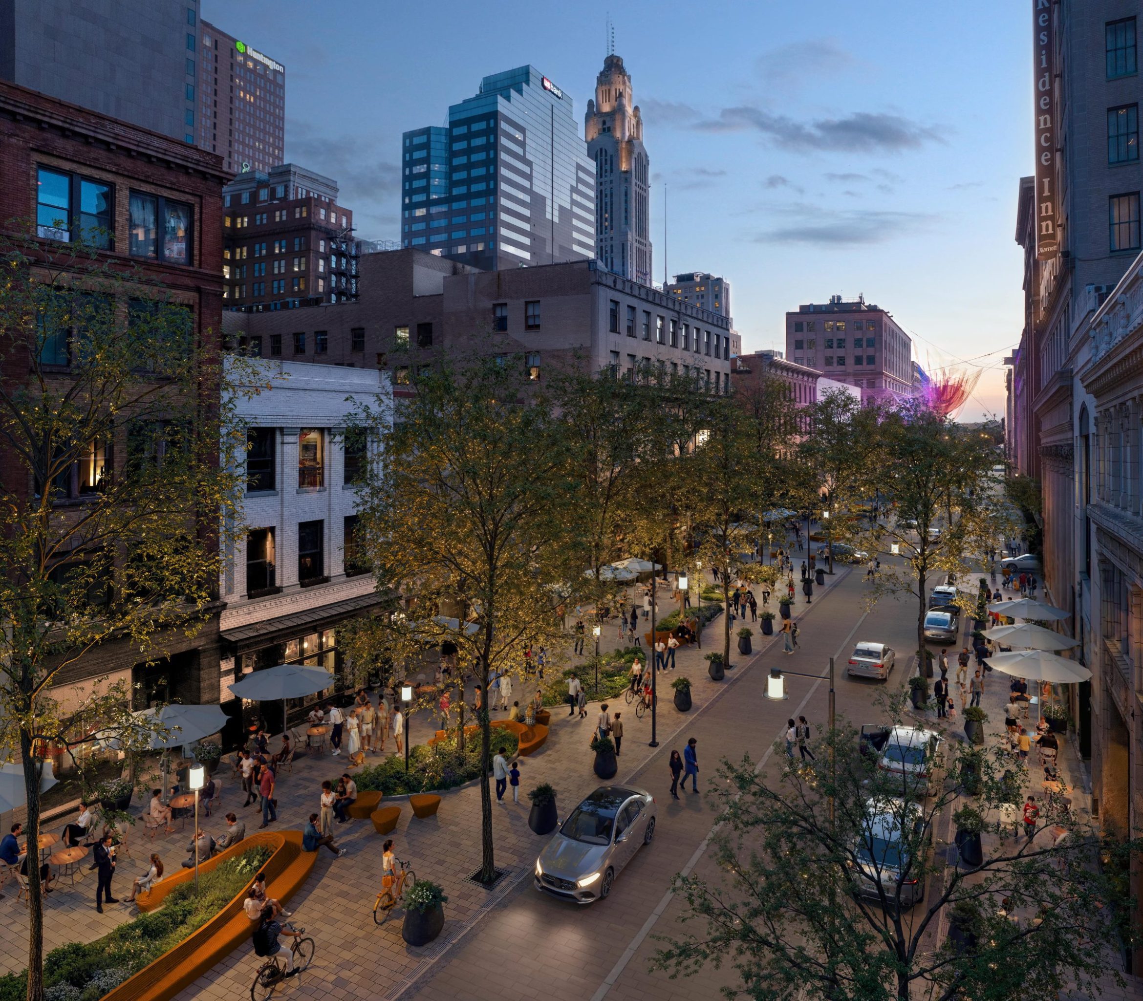 New Renderings Show Updated Design for Phase One of Downtown Columbus ...
